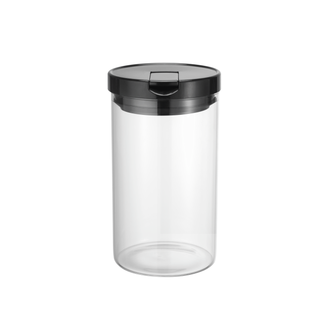 Custom Logo Glass Canister with Easy Open PP Lid
