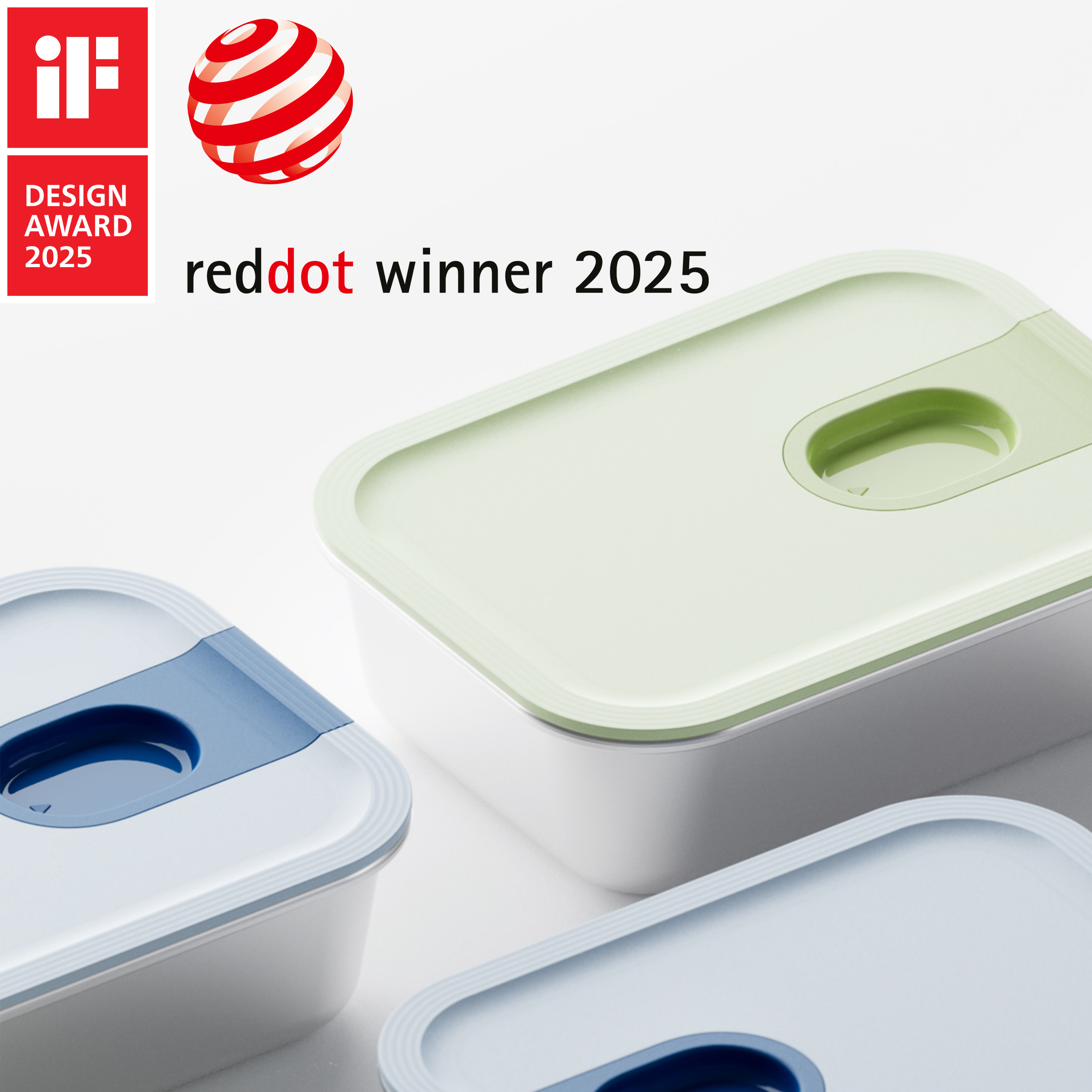 One-handed Easy-slide Unlock Glass Food Container